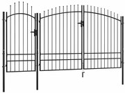 Zahradní brána Woerden ocel 1,95 x 4 m černá 144366