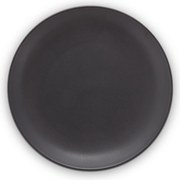 vtwonen Matt Black talíř Ø 20 cm, černý matný (Porcelánový snídaňový talíř v černé matné barvě)