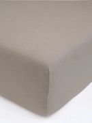 MK Lůžkoviny Jersey prostěradlo s elastanem Deluxe 90 × 200 cm – šedohnědé