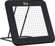 HOMCOM Fotbalový Rebounder, Odrazová Stěna s Ochrannými Kolíky, Nastavitelný ve 5 Krocích, Přenosný Odraz, Fotbalová Brána pro Teenagery, Odrazová Stě