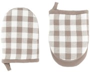 Bavlněné kuchyňské rukavice v sadě 2 ks Gingham – Tiseco Home Studio