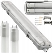 BERGE Hermetické svítidlo 120cm + 2x LED trubice - neutrální bílá
