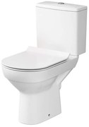 Cersanit City - WC kombi se sedátkem SoftClose, zadní odpad, boční napouštění, CleanOn, bílá K35-037