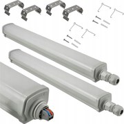 2x Stropní LED svítidlo do garáže 15W 60cm 1800lm hermetické 4000K