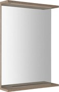 Aqualine Aqualine, KORIN STRIP zrcadlo s LED osvětlením 50x70x12cm, dub platin, KO995S
