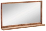 furniture-nabytek.cz - Masivní koupelnové zrcadlo Sidora light I z akácie, lakované, hnědé – 105×16×60 cm