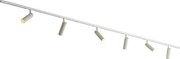 Modern railsysteem wit met 6 spots beige 1-fase - Slimline Uzzy