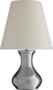 Krémová/ve stříbrné barvě kovová stolní lampa s textilním stínidlem (výška 36 cm) Nell – Premier Housewares