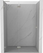 Mexen, Mexen Lunar L Otočné levé sprchové dveře 130 cm, transparentní, broušený nikl - 834L-130-000-97-00-L