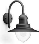 Philips 01652/30/pn venkovní nástěnné svítidlo raindrop 1x60w | e27 | ip44 - černá