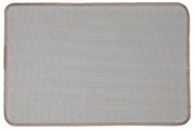Hnědá koupelnová předložka se srdíčkem - 58*38*1 cm