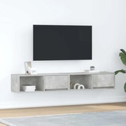 TV skříňky 2 ks Betonová šedá 80x31x25,5 cm Dřevěná konstrukce