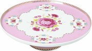 Pip Studio Floral Mini dortový tác na nožce růžový 21cm