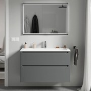 Koupelnová skříňka VIREO 80 cm s umyvadlem z minerálního odlitku CREAM