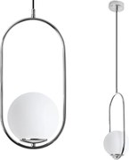 Závěsné svítidlo Florence, 1x bílé skleněné stínítko, ch, U