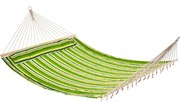 Outsunny Dvoumístná Závěsná Houpací Síť do Zahrady pro 2 Osoby, Houpací Síť na Kempování z Bavlny a Polyesteru s Polštářem 188x140cm | Aosom