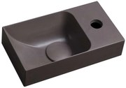 Sapho Small - Umývátko, 31x17 cm, bez přepadu, otvor pro baterii vpravo, tmavě hnědá PK30515