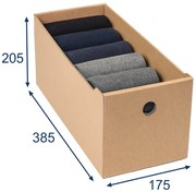 KARTON PAK Úložné boxy na oblečení, organizéry do skříně EKO KARTON 18x40x21cm - zásuvka