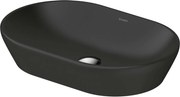 Duravit D-Neo - Umyvadlo na desku, 60x40 cm, bez přepadu, bez otvoru pro baterii, antracit 2372601370