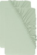 Livarno® Žerzejové napínací prostěradlo, 180–200 x 200 cm, 2 kusy (zelená)