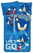Jerry Fabrics  | Dětské povlečení SONIC Lets Go 140x200 cm a 70x90 cm