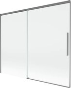 Mexen Rox, 2-křídlová posuvná vanová zástěna 190 x 150 cm, 8mm čiré sklo, grafitový profil, 8C9-190-001-95-00