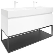 Koupelnová skříňka s umyvadlem SAT B-Way 119x30x45 cm bílá lesk BWAY120WU2BBF