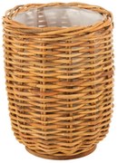 Vysoký kulatý ratanový květináč Rattan honey - Ø52*66 cm