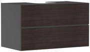 Hansgrohe Xevolos E - Umyvadlová skříňka 98x56x55 cm, 2 zásuvky, matná šedá/tmavý dub 54192730