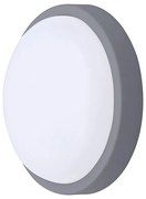 Solight LED venkovní osvětlení kulaté, 13W, 910lm, 4000K, IP54, 17cm, šedá barva