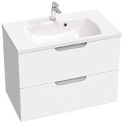 Ravak Classic II - Umyvadlová skříňka 79x45x58 cm, 2 zásuvky, lesklá bílá/šedá X000001481