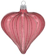 Skleněné ručně foukané vánoční ozdoby v sadě 3 ks 9 cm Heart – Ego Dekor