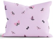 MK Lůžkoviny Bavlněný povlak na polštář Renforcé 70 x 90 cm - Motýlci růžové