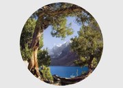 Samolepící vliesová fototapeta na zed' Výhled na Horské Pásmo | 70 x 70 cm | DCR3214