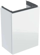 Geberit Acanto - Umyvadlová skříňka, 54x39x25 cm, 1 dvířka, panty L/P, sklo/bílá 503.001.01.2