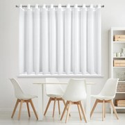 ZÁCLONA NA KROUŽCÍCH DEBRA 400X160 CM BÍLÁ