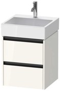 Duravit Ketho.2 - Umyvadlová skříňka 55x48x46 cm, 2 zásuvky, lesklá bílá K25274022220000