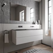 Koupelnová skříňka AVA 140 cm s dvojumyvadlem z minerálního odlitku BRUXELLES