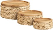 Košíky v sadě 3 ks z vodního hyacintu ø 30x15 cm Botofte – House Nordic