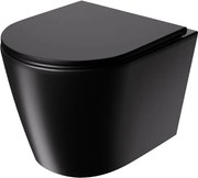 UPTrend Závěsný WC komplet bez příruby AMARO VORTEX TR2217R‑U18 včetně Soft-Close sedátka, černá mat