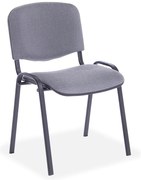 Konferenční židle Viva, černé nohy, šedá
