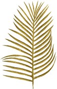 Vánoční zlatá umělá třpytivá dekorace palmový list - 21*2*51 cm