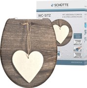 Eisl WC sedátko Wood Heart duroplast s automatickým sklápěním a rychloupínáním