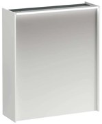 Laufen Lani - Zrcadlová skříňka s LED osvětlením, 71x62x21 cm, 1 dvířka, panty vlevo, matná bílá H4037311122601