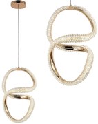 Toolight Závěsné LED svítidlo Luxury Glamour 7 G077-3CPR zlaté