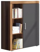 Vitrína + Polička Samba 3 Švestka/Grafit