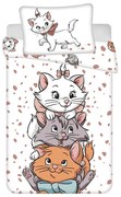 Bílé bavlněné dětské povlečení do postýlky 100x135 cm Marie Cat "Friends" – Jerry Fabrics