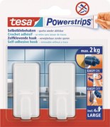 tesa Samolepicí háčky Powerstrips L velké obdélníkové, bílá, 2 ks