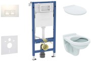 Geberit Duofix - Set předstěnové instalace, klozetu Alpha a sedátka, tlačítko Delta35, alpská bílá SANI11CD3143