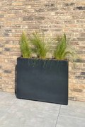 Květináč ELEMENTO, sklolaminát, šířka 88 cm, antracit, na kolečkách